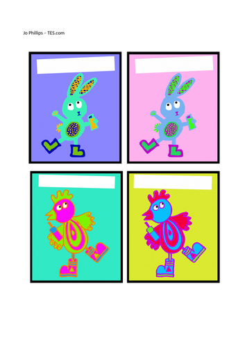 Super easy -editable ANIMAL coat name tags for pegs - choice of 44 ...