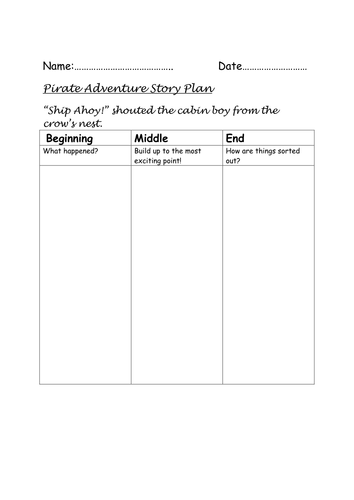 Pirate Adventure Story Mats to aid creative writing - KS1 & KS2 ...