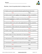 Statistics and Sampling - 7.SP.1 | Teaching Resources