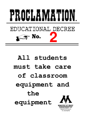 HArry Potter decree/rules | Teaching Resources