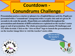 The Countdown Conundrums Challenge | Teaching Resources