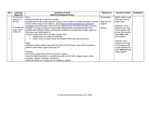 Maps and Locations KS2 Planning and Resources | Teaching Resources
