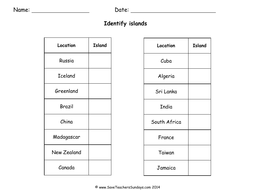 Place Knowledge: Islands Year 2/3 Geography Planning and Resources ...