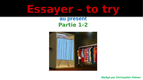 French: Stage 1-2: Regular '-er' verbs in the present tense | Teaching ...