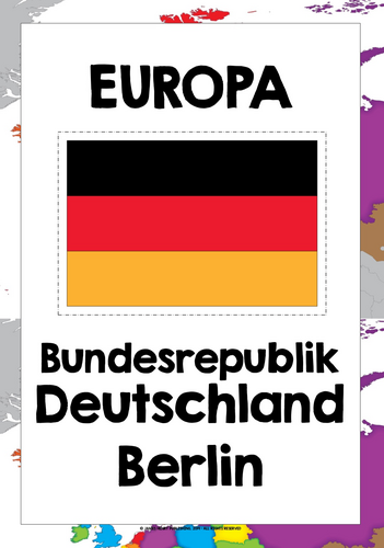 GERMAN EUROPE POSTERS FLASHCARDS | Teaching Resources