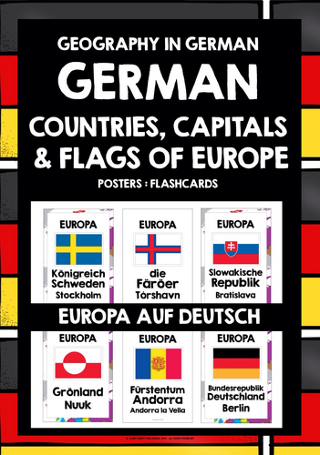 GERMAN EUROPE POSTERS FLASHCARDS | Teaching Resources