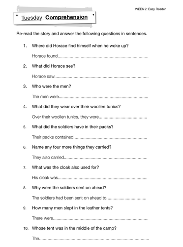 Horace Visits The Roman Army (age 7-11 years) | Teaching Resources