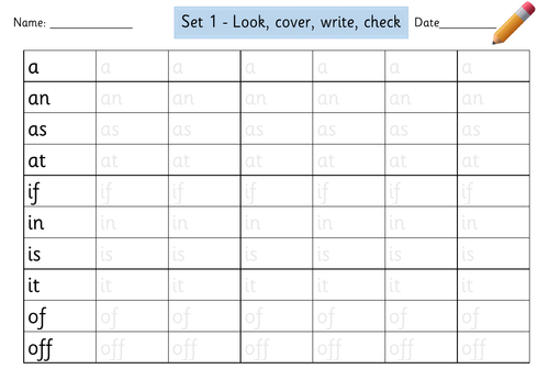 High Frequency Words - Spelling Worksheets | Teaching Resources