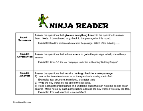 Ninja Reader | Teaching Resources
