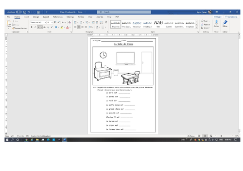 FRENCH - Dans La Salle De Classe - KS2 - Worksheets | Teaching Resources