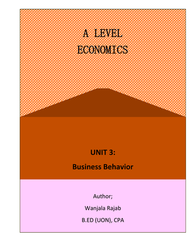 A Level Economics Unit 3: Business Behavior(Full Notes) | Teaching ...
