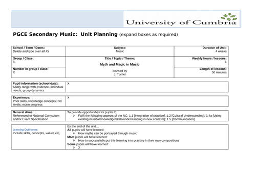 Myth and Magic in Music | Teaching Resources