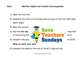 Helpful and Harmrful Microorganisms KS2 Lesson Plan and Worksheet ...