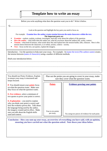 Student step by step essay writing template | Teaching Resources