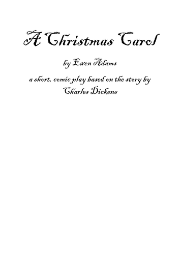 A Christmas Carol - playscript (comedy) | Teaching Resources