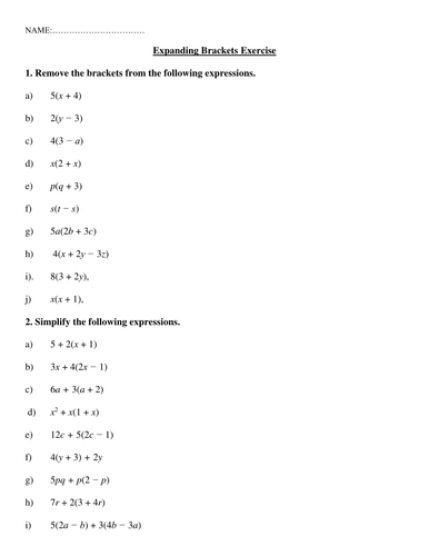Expand & Simplify | Teaching Resources