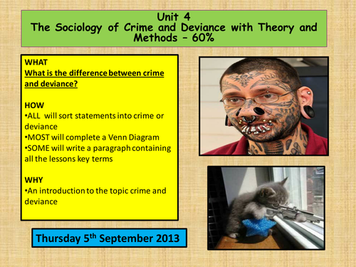 A-level Sociology crime and deviance lessons - huge variety of ...