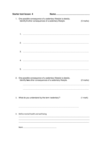 AQA GCSE PE NEW SPEC -Health and well being unit of work presentation ...