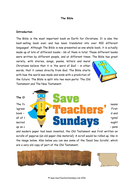 The Bible KS1 Lesson Plan and Worksheet | Teaching Resources