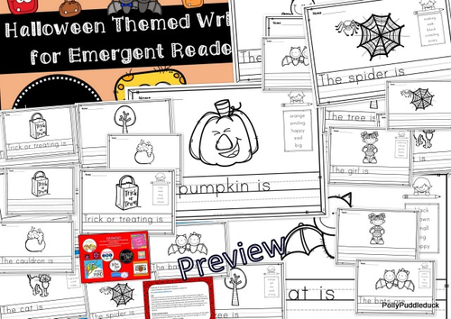 Hallowe'en Themed Emergent Readers and Writers Pack | Teaching Resources