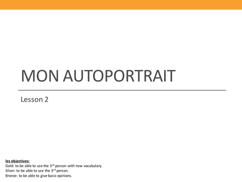 Studio 1 Unit 1 Mon Autoportrait Lessons 1-3 | Teaching Resources