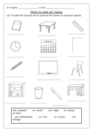FRENCH - Dans La Salle de Classe - Worksheets | Teaching Resources