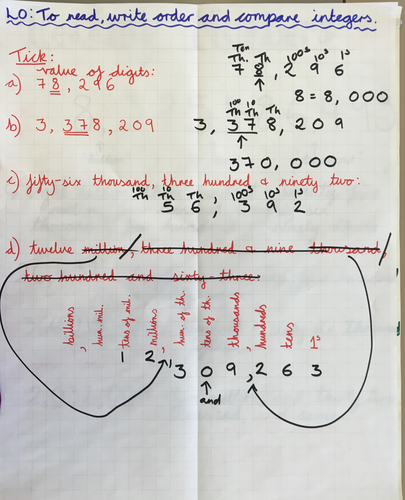 NUMBER & PLACE VALUE- Year 5/6 - Read, Write, Order and Compare ...