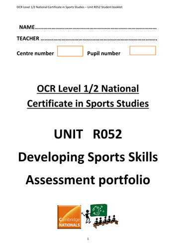 OCR Level 1/2 National Certificate R052 Student booklet | Teaching ...