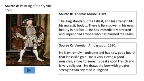 Henry VIII's Personality - Source Analysis | Teaching Resources