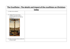 The Crucifixion of Christ worksheet | Teaching Resources