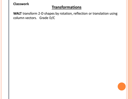 Transformation | Teaching Resources