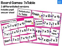 7 x table board game | Teaching Resources