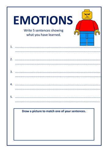 EMOTIONS FEELINGS TEACHING RESOURCES KS1 KS2 BEHAVIOUR DISPLAY LEGO ...