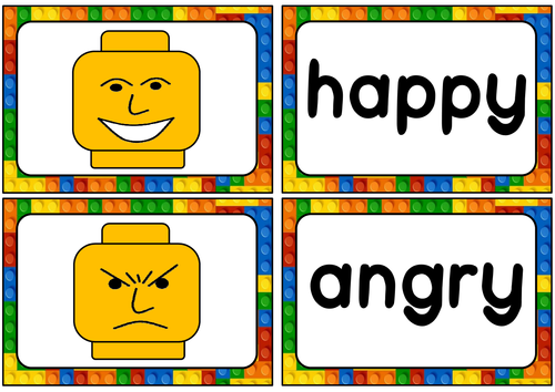 EMOTIONS FEELINGS TEACHING RESOURCES KS1 KS2 BEHAVIOUR DISPLAY LEGO ...