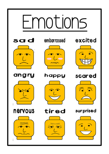 EMOTIONS FEELINGS TEACHING RESOURCES KS1 KS2 BEHAVIOUR DISPLAY LEGO ...