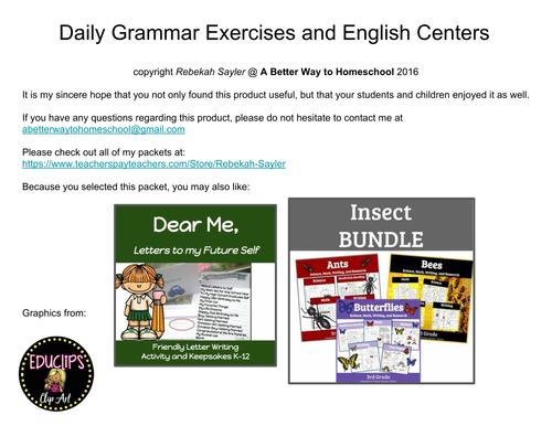 Grammar Practice Task Cards: Year Long BUNDLE (192 Task Cards ...