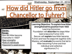 Germany 1918-45: Lesson 16: How did Hitler become Fuhrer? (double ...