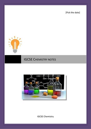 IGCSE Chemistry Notes | Teaching Resources