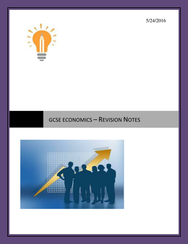 Igcse Economics Revision Notes Teaching Resources