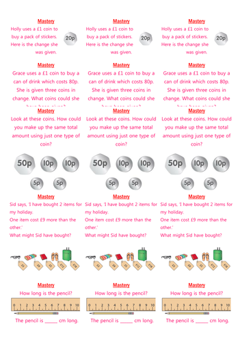 Year 3 and 4 Maths Mastery Stickers - ideal for challenges and next ...