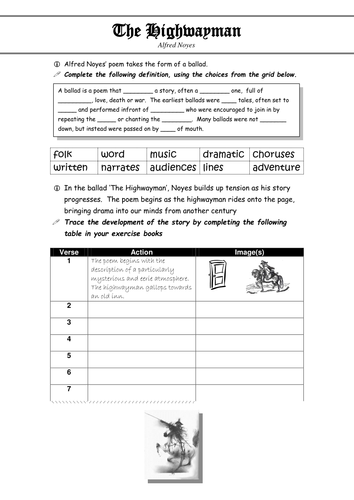 'The Highwayman' by Alfred Noyes | Teaching Resources