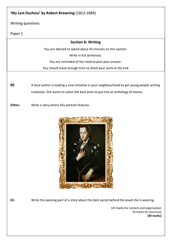 AQA new spec Power and Conflict poems inspired writing tasks for ...