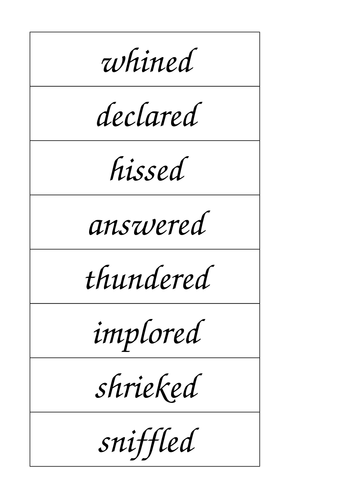 Synonyms For 'Said' Lesson Plan and Worksheet | Teaching Resources