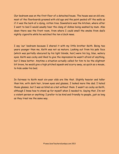 Year 3/4 Stories With Familiar Settings Planning and Resources ...