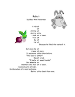 Poetry analysis with writing tasks: Rabbit by Ann Hoberman | Teaching ...