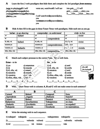 The Future Tense in Spanish | Teaching Resources