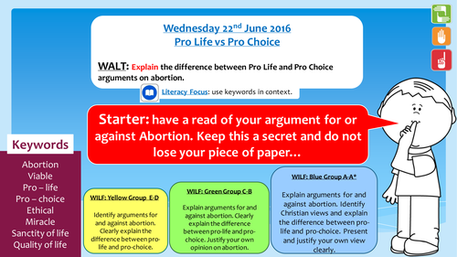 Abortion Pro Choice vs Pro Life | Teaching Resources