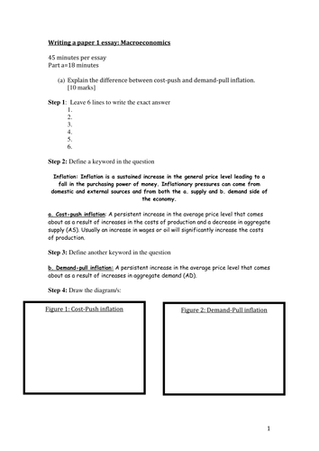 How to structure an economics essay | Teaching Resources