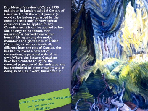 Emily Carr - Art History - Canada - First Nations - B.C. Wilderness ...