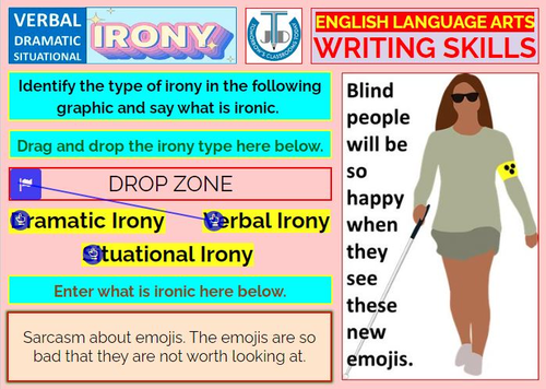 IRONY - VERBAL, SITUATIONAL AND DRAMATIC: SCAFFOLDING NOTES | Teaching ...
